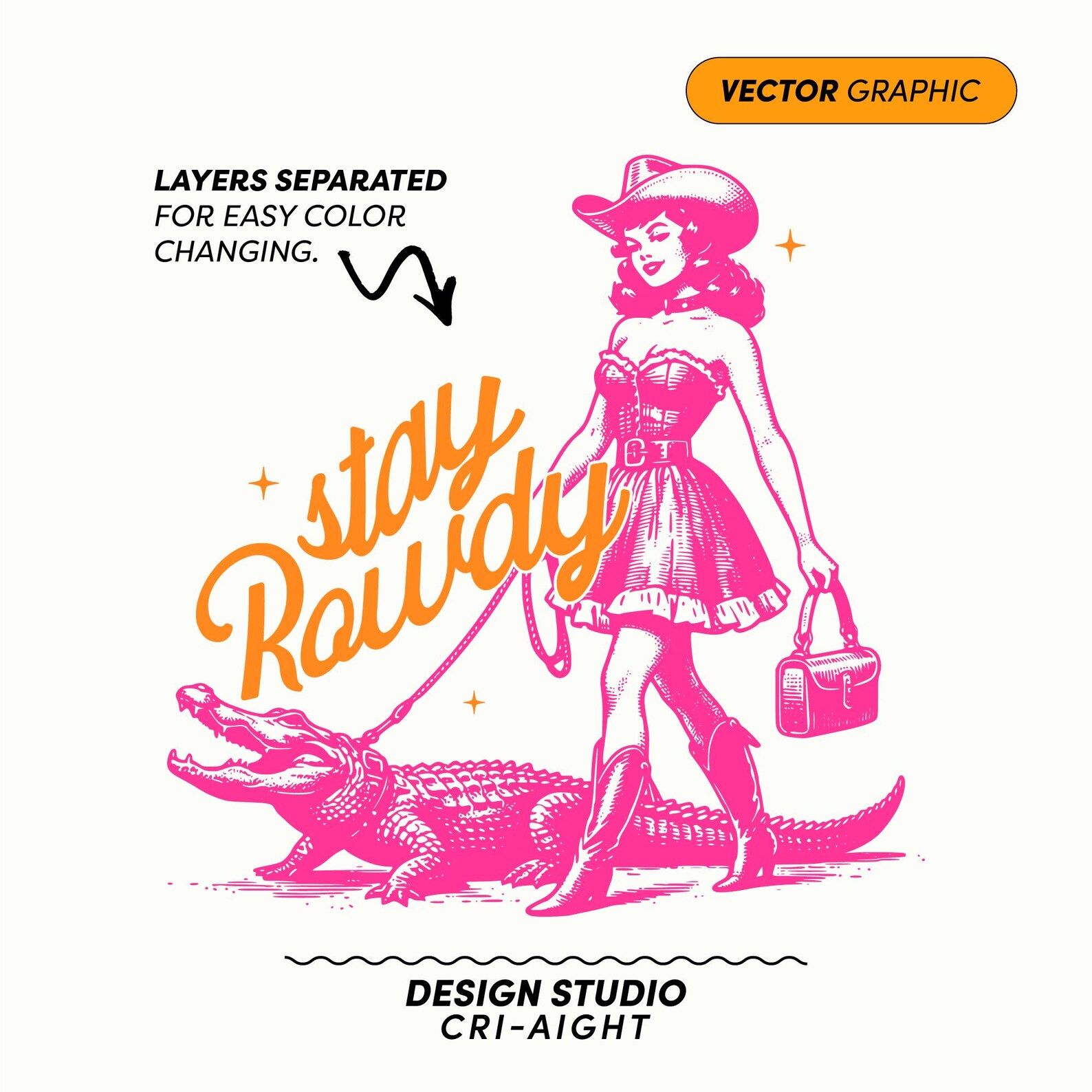 Stay Rowdy Svg Png, Retro Cowgirl Png, Alligator Svg, Western Cowgirl ...