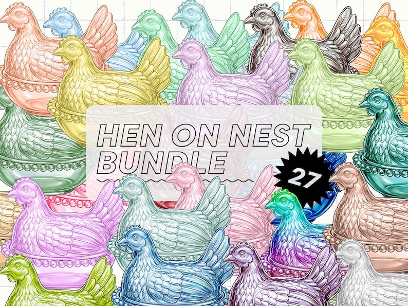 Thrifting Hen on Nest PNG Bundle, Grandma Core Sublimation Design ...