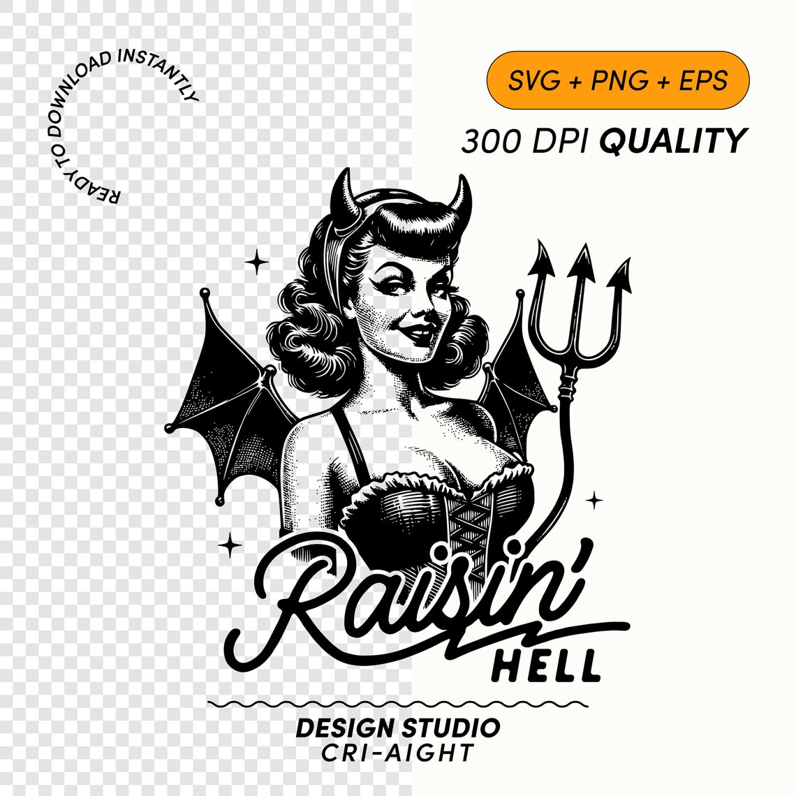 Devil Girl Raise Hell SVG PNG She Devil Svg, Commercial Use Svg ...