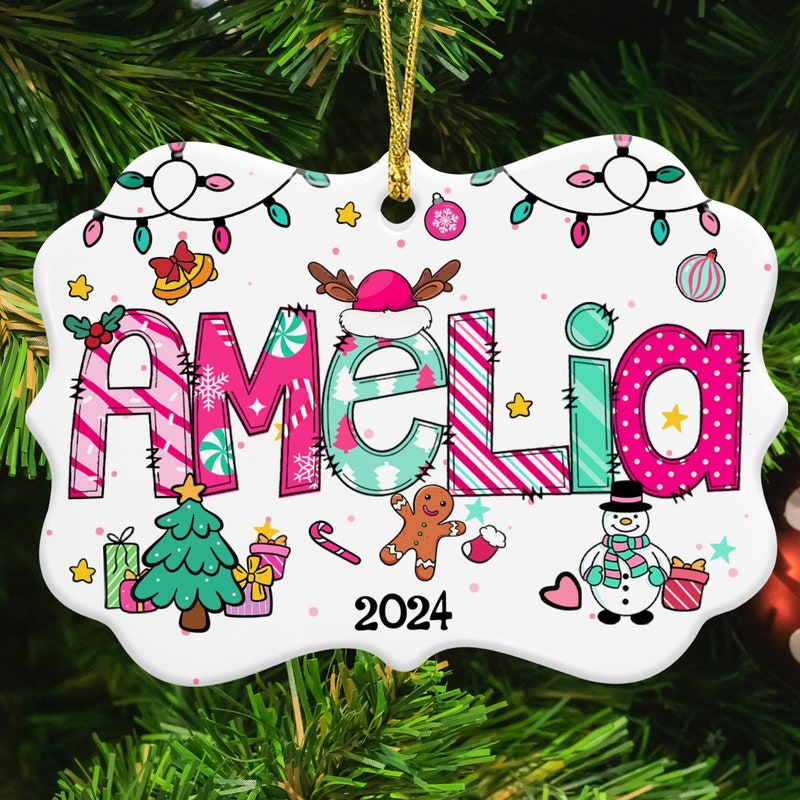 Christmas Name Ornaments - Etsy