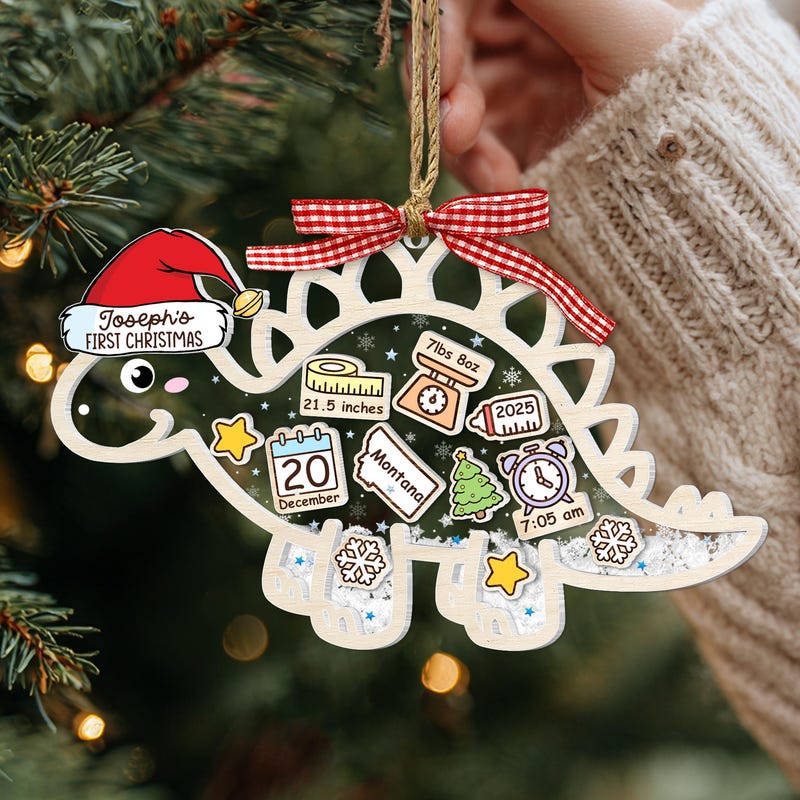 Dinosaur Shaker Ornaments - Etsy