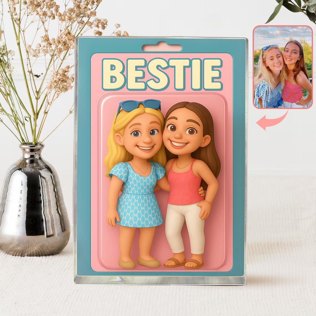 Personalized Besties Gift, Custom Best Friend Photo Action Figure ...