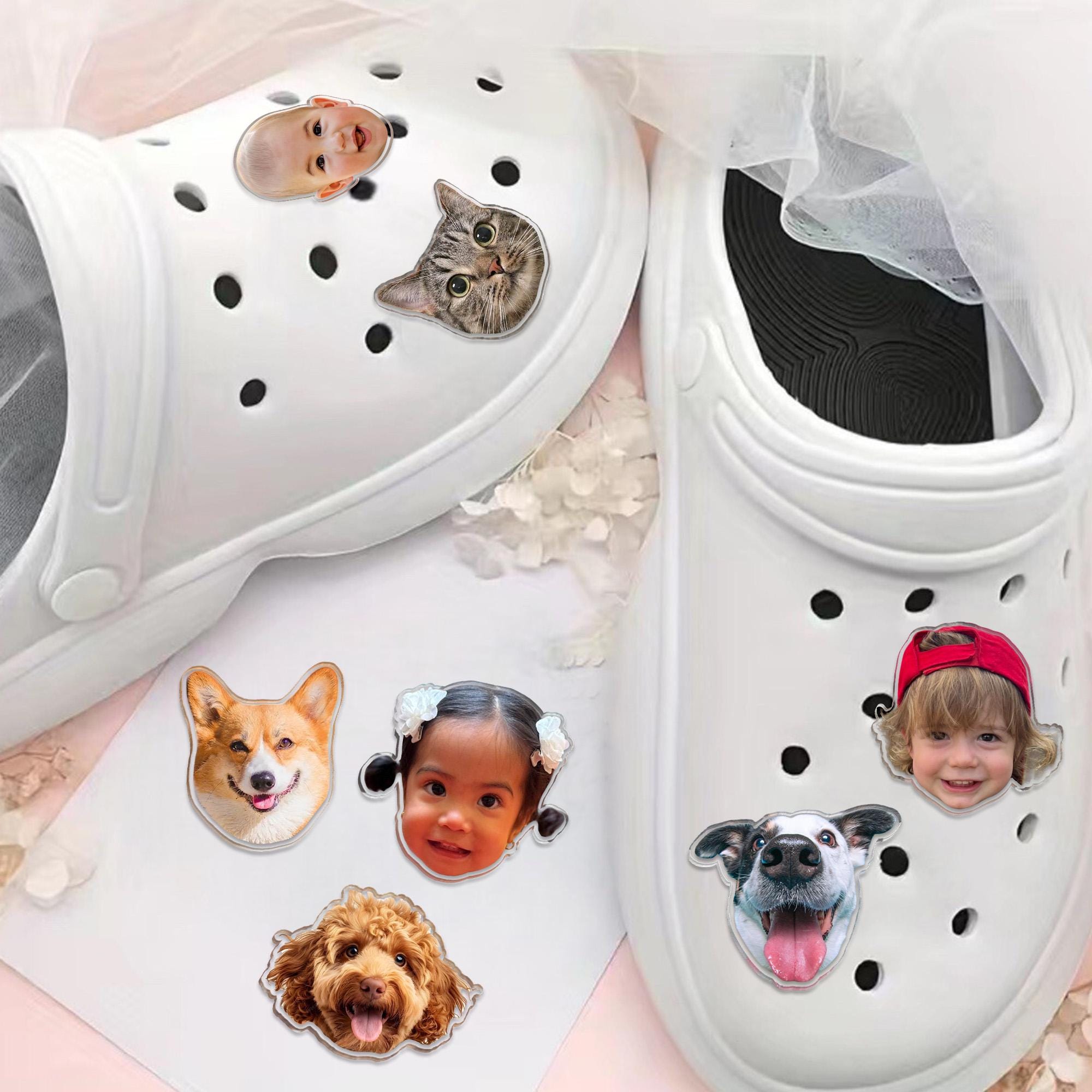 Personalized Photo Clog Charms: Custom Acrylic Shoe Pins - Etsy