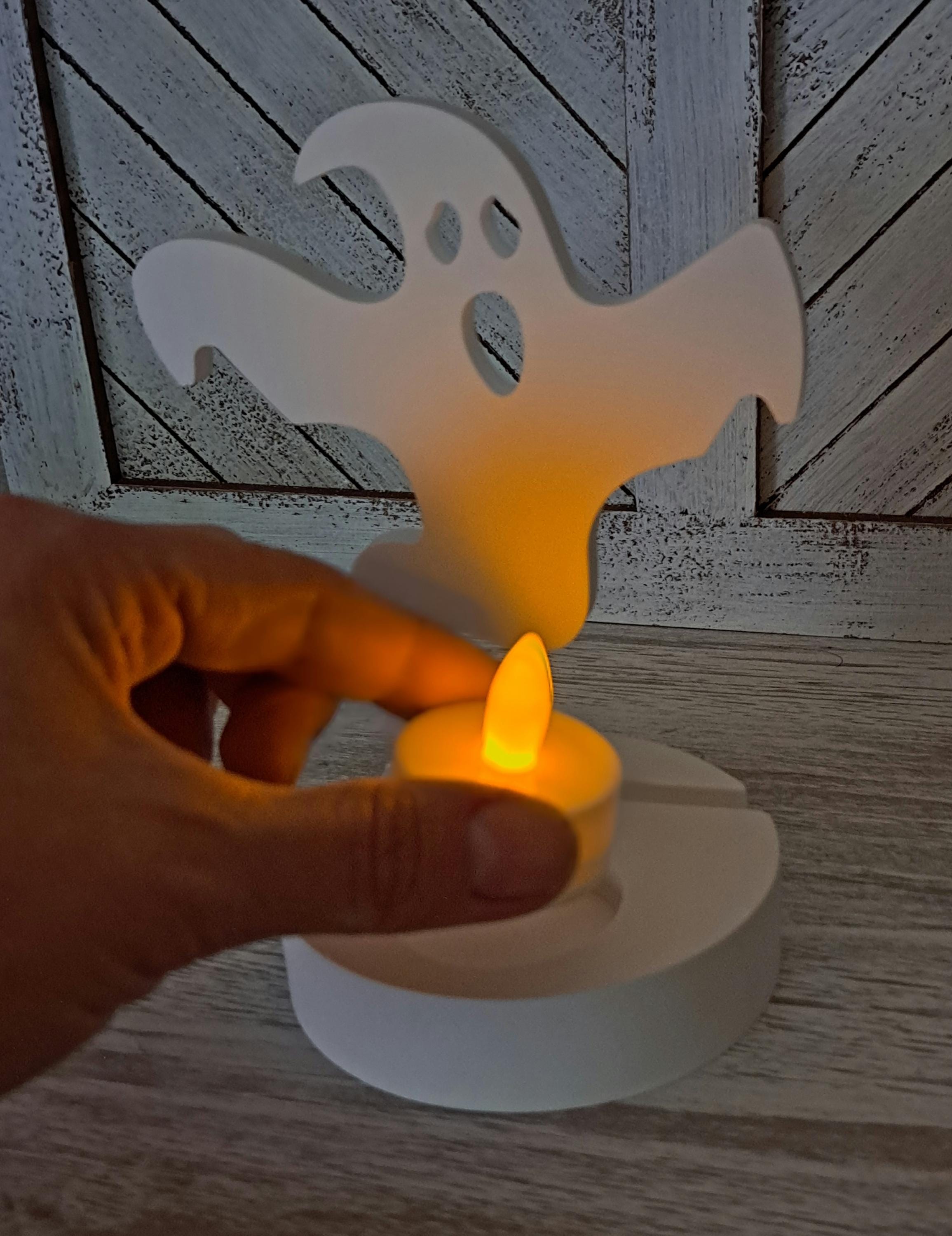 Tea Light Holder- Ghost Tea Light- Blank Tea Light-halloween Decor ...
