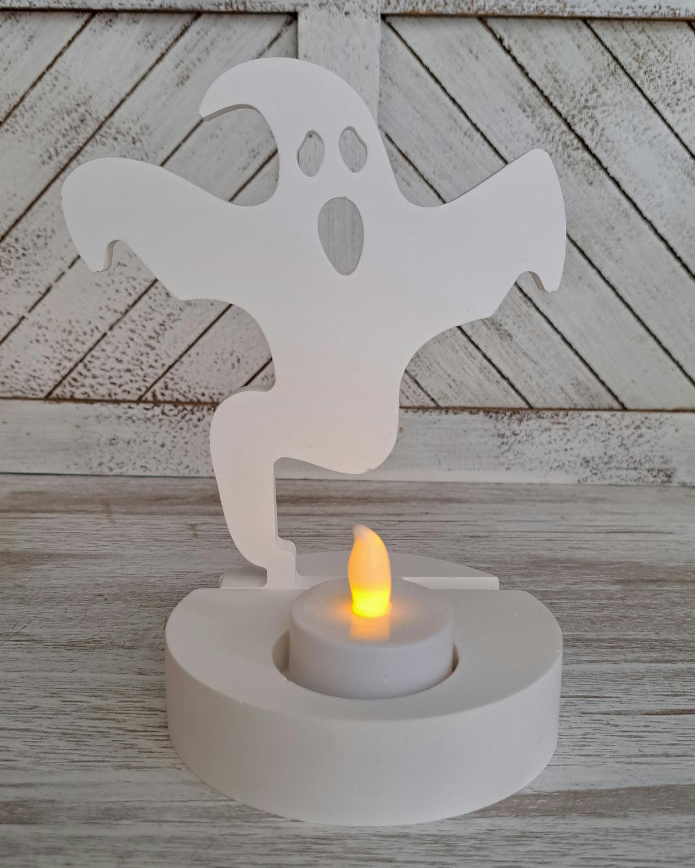 Tea Light Holder- Ghost Tea Light- Blank Tea Light-halloween Decor ...