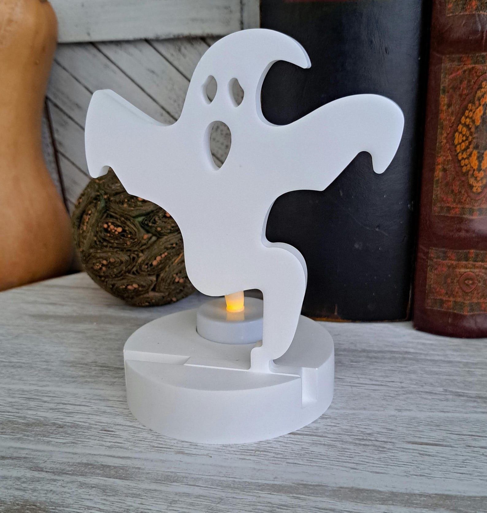 Tea Light Holder- Ghost Tea Light- Blank Tea Light-halloween Decor ...