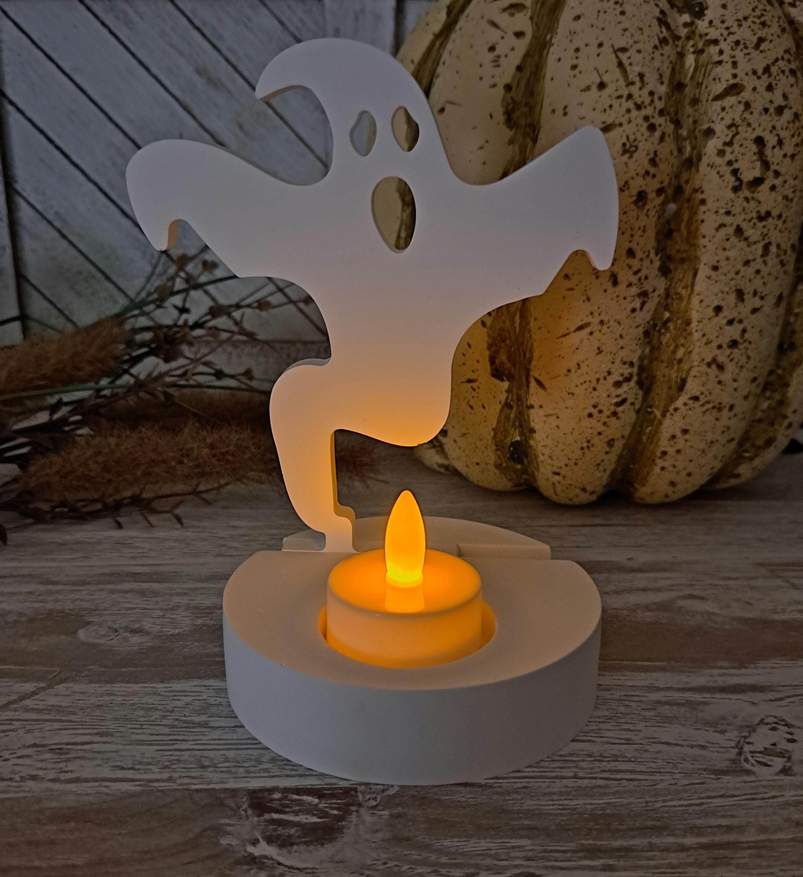 Tea Light Holder- Ghost Tea Light- Blank Tea Light-halloween Decor ...