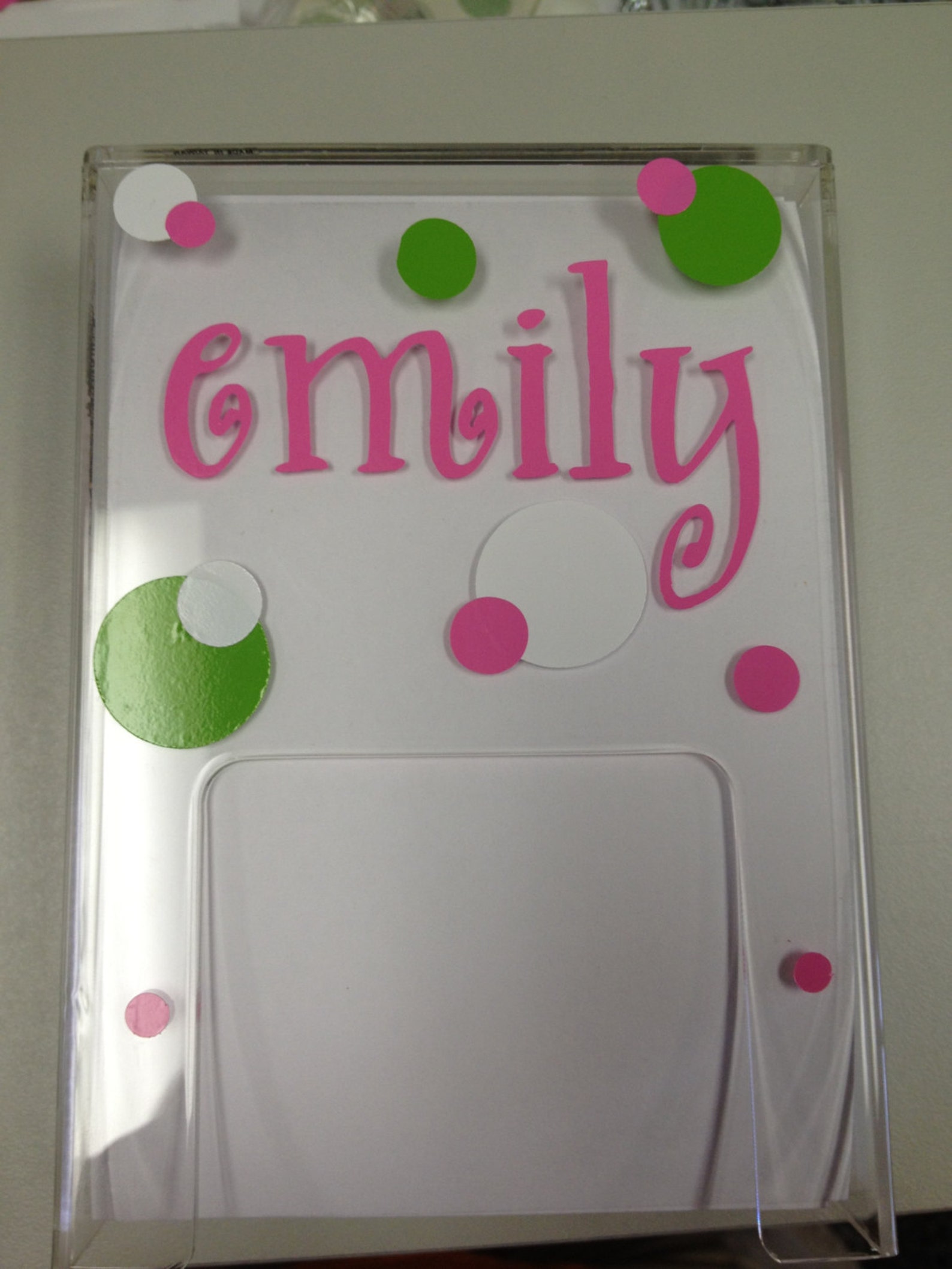 Acrylic Notepad Holder With Monogram - Etsy