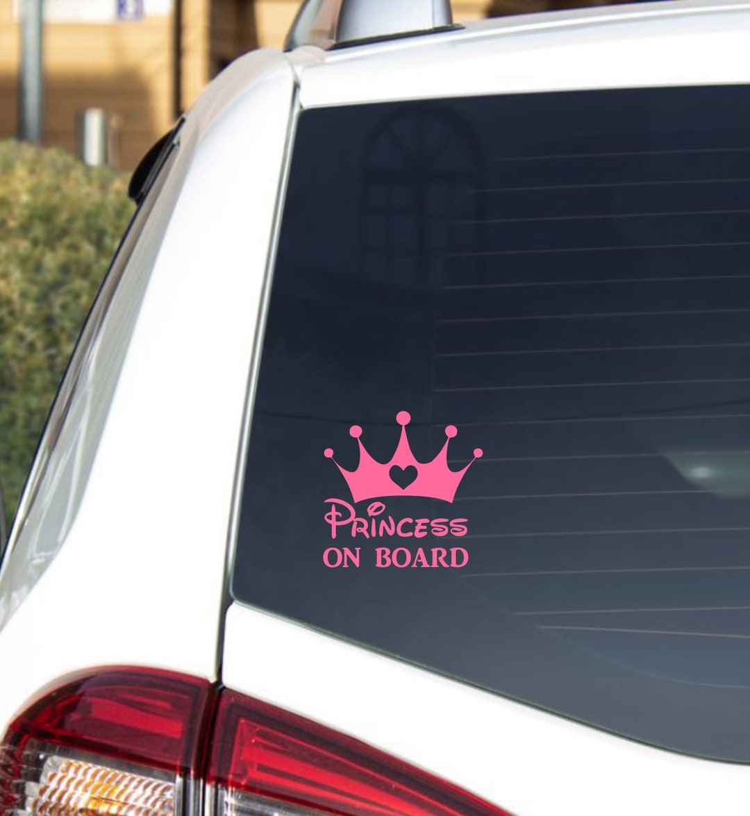Disney Princess on Board Permanent Decal - Etsy