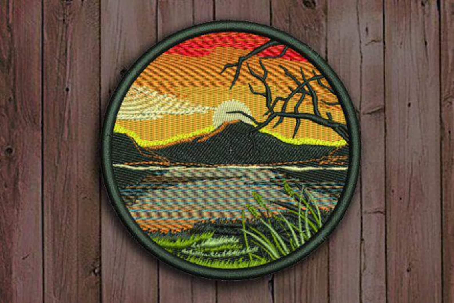 Sky Nature Embroidery Design, Afternoon Sky Embroidery Files, Sun Sky ...