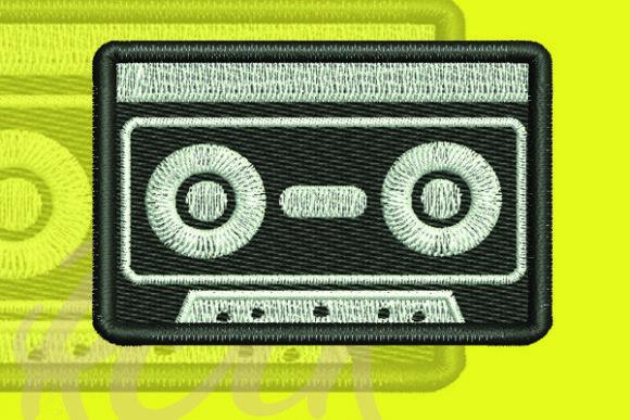 Tape Cassette Embroidery Design, Cassette Embroidery Files, Cassette ...