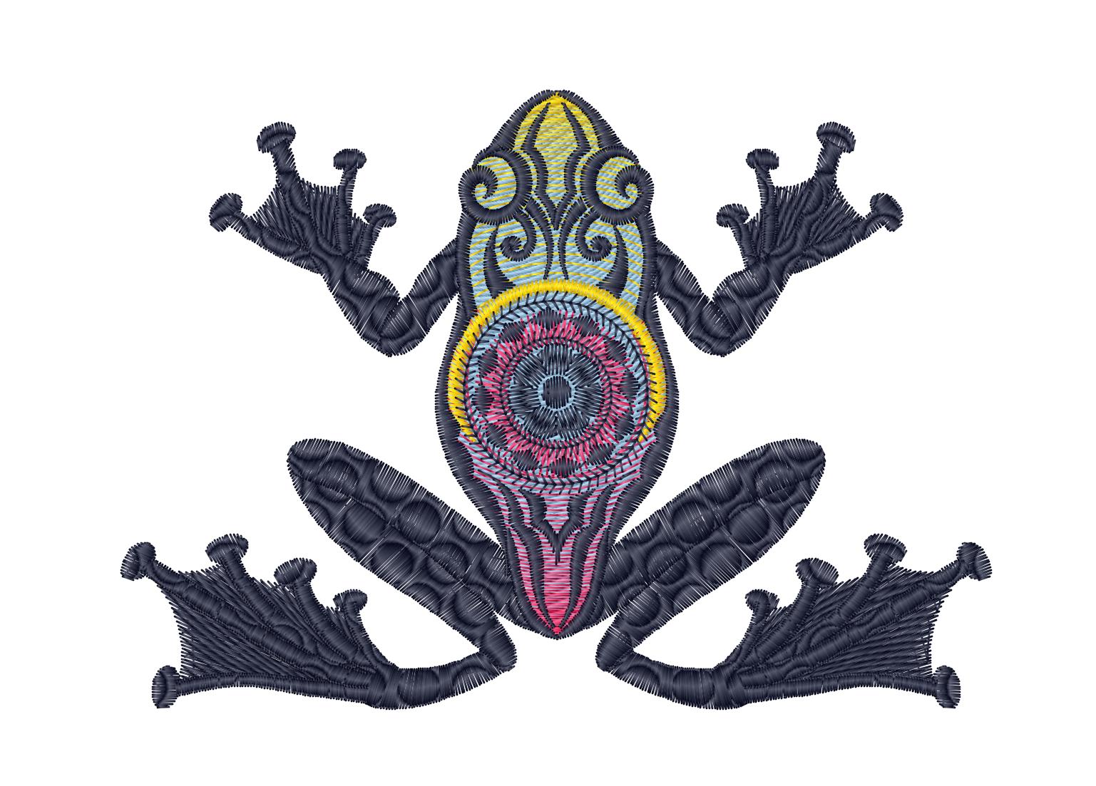 Frog Embroidery Design, Frog Embroidery Files, Frog Embroidery Patterns ...