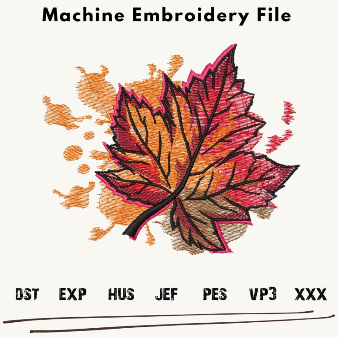 Maple Leaf Embroidery Design, Maple Leaf Embroidery Files, Canada ...