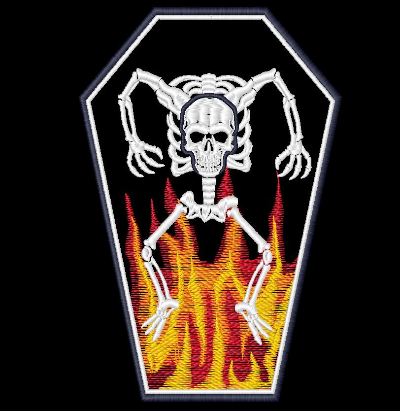 Skeleton Embroidery Design, Skeleton Machine Embroidery, Skeleton ...