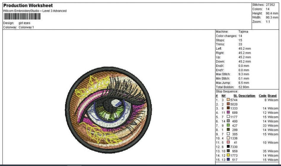 Girl Eyes Embroidery Design, Eyes Embroidery Files, Girl Eyes ...