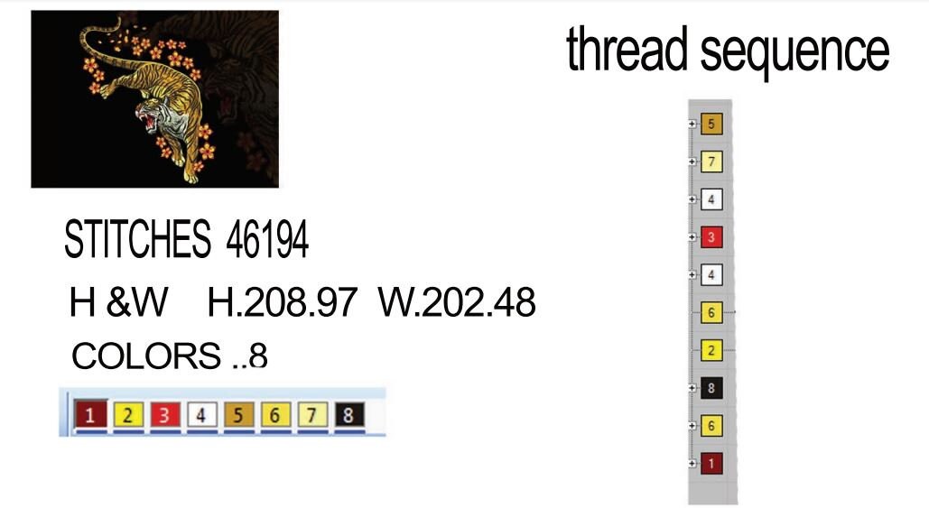 Tiger Roar Embroidery Design, Wild Tiger Roar Embroidery Files, Tiger ...