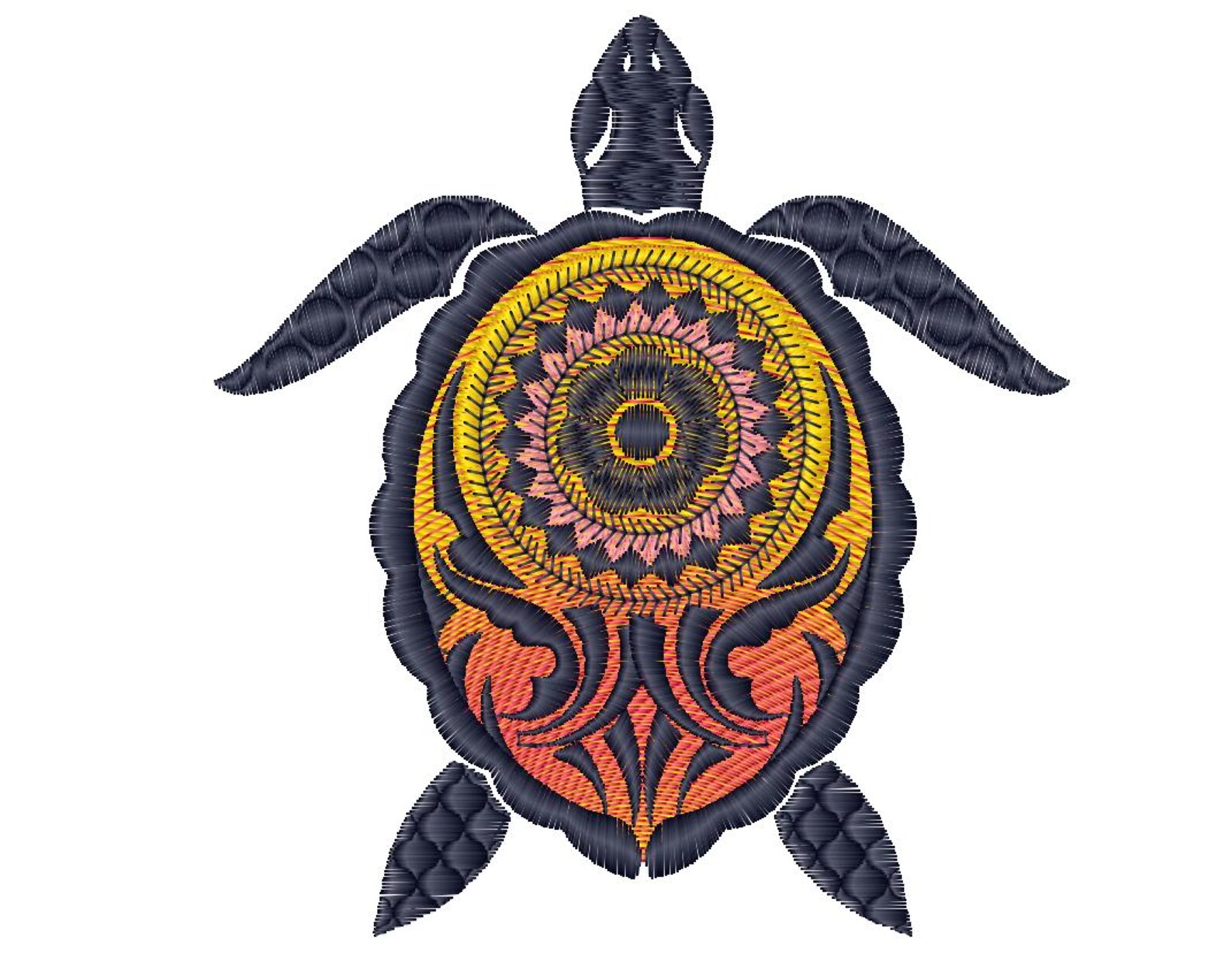 Sea Turtle Embroidery Design: Elegant Machine Embroidery File - Etsy