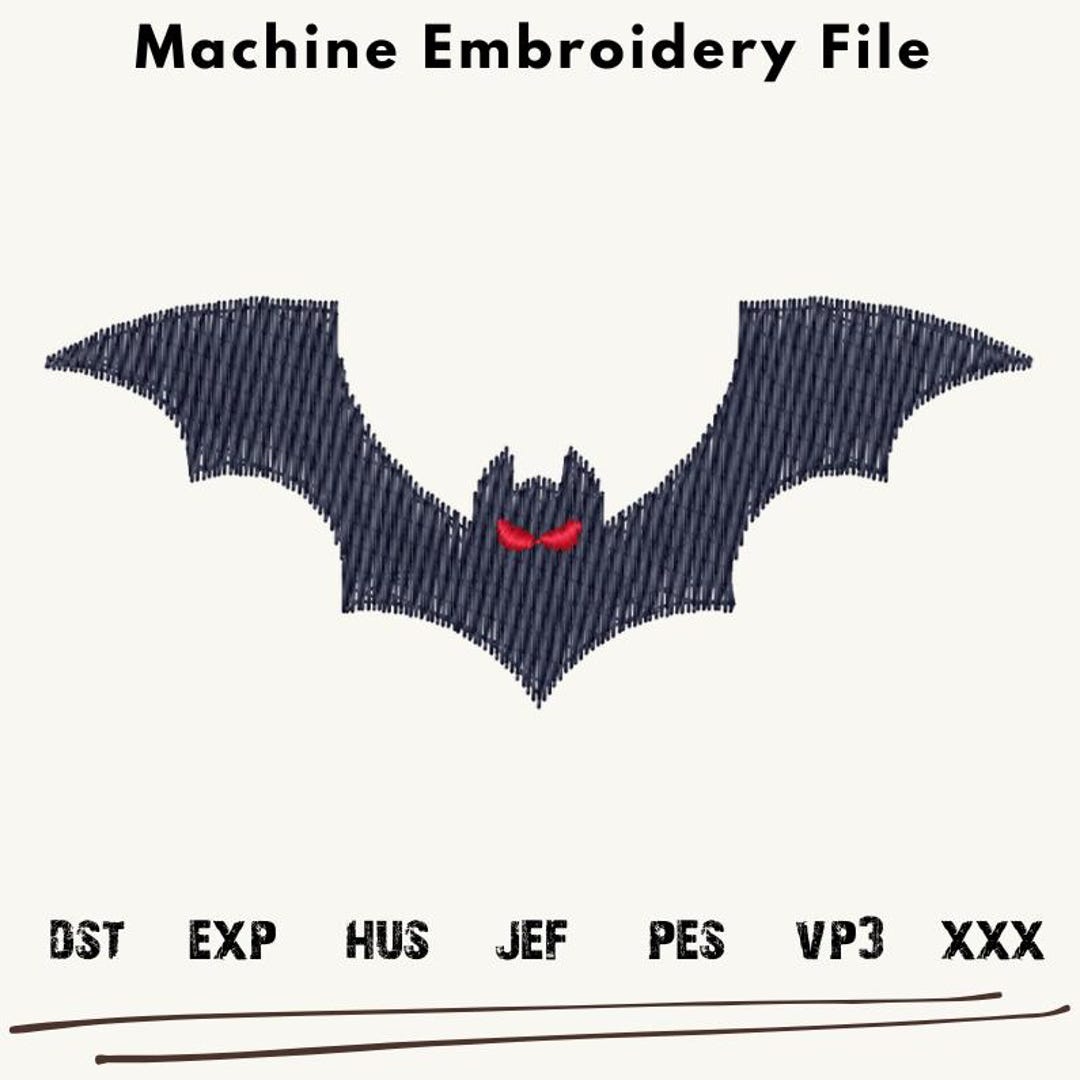 Bat Silhouette Embroidery Design, Tiny Bat Embroidery, Design Halloween ...