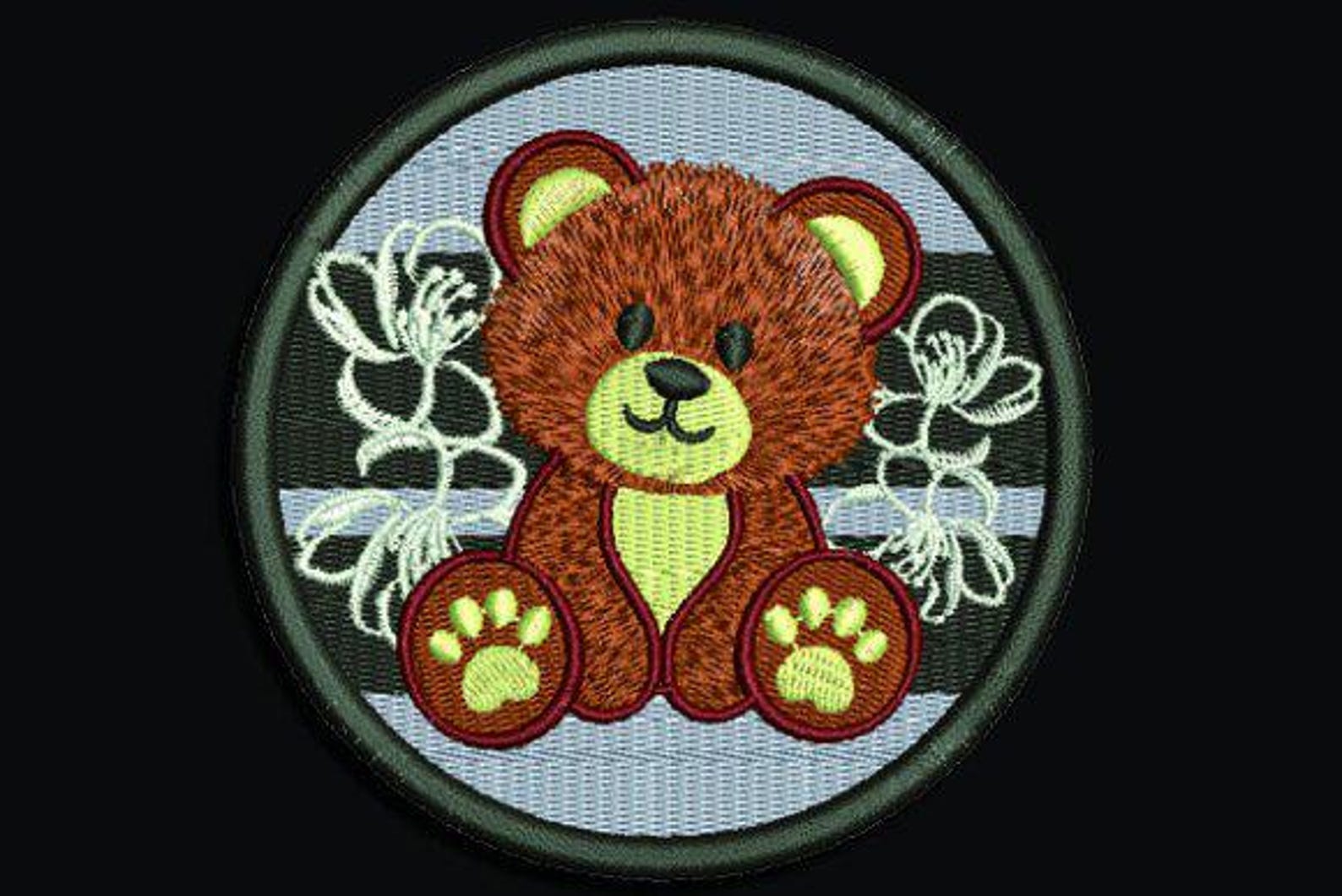 Bear Embroidery Design, Teddy Bear Embroidery Files, Bear Embroidery ...