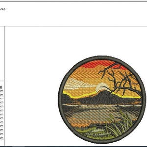 Sky Nature Embroidery Design: Afternoon Sun (digital Download) - Etsy