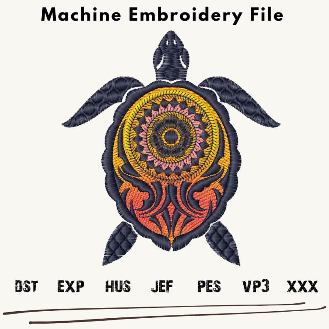 Turtle Embroidery Design, Sea Turtle Embroidery Files, Turtle ...