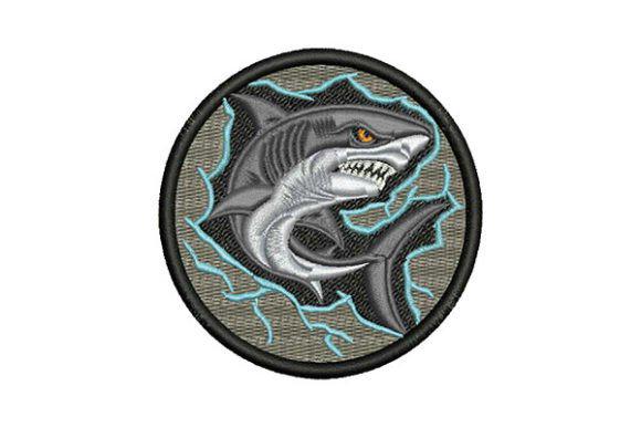 Shark Machine Embroidery Design, Shark Embroidery Files, Shark ...