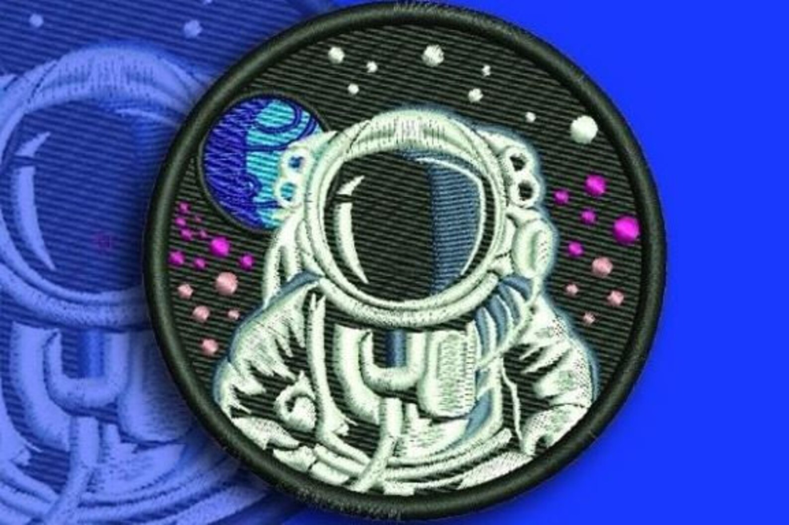 NASA Astronaut Machine Embroidery Design - Space NASA Moon Embroidery ...