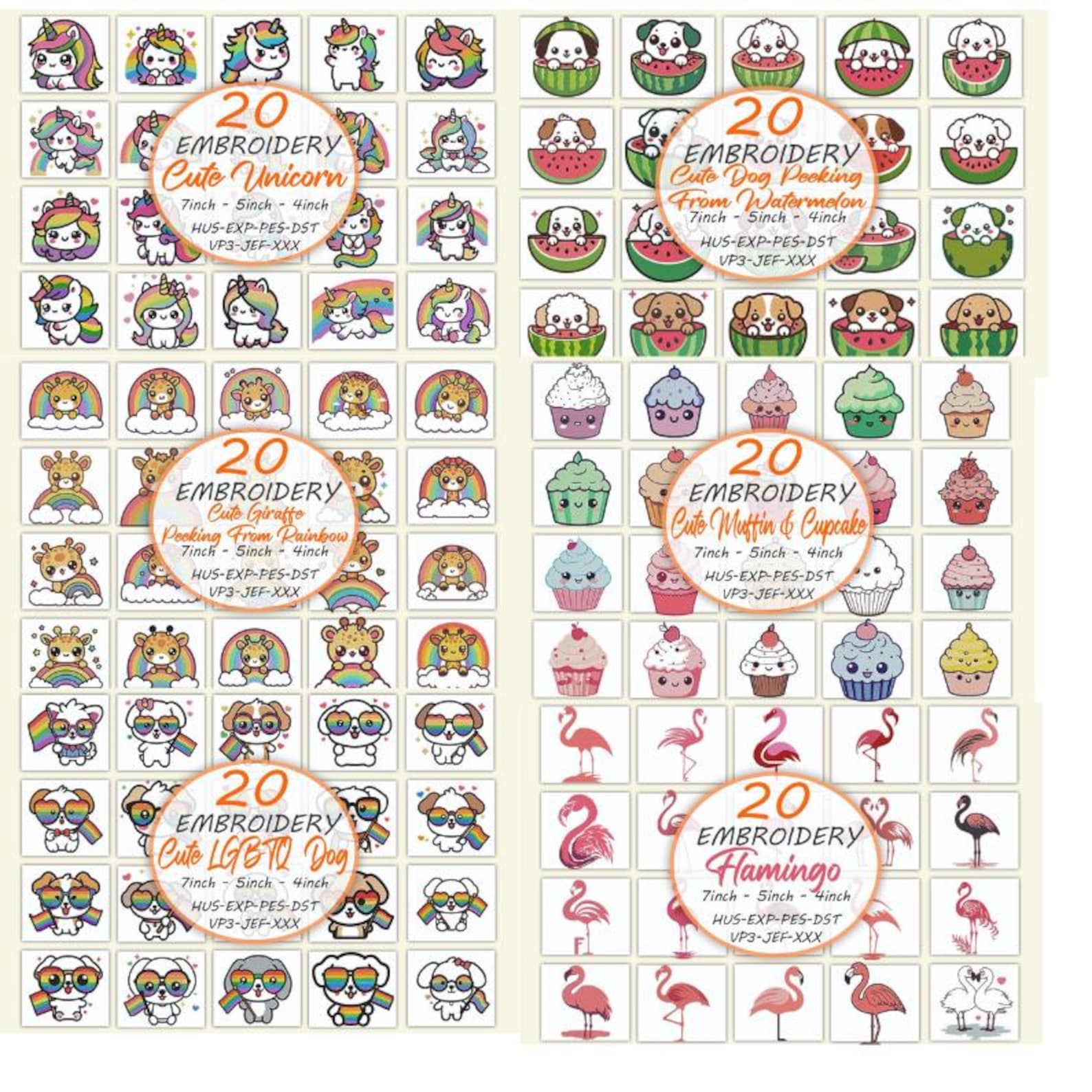 1000 Machine Embroidery Designs Bundle - Pes, Dst, Exp, Jef, Vp3 Files ...