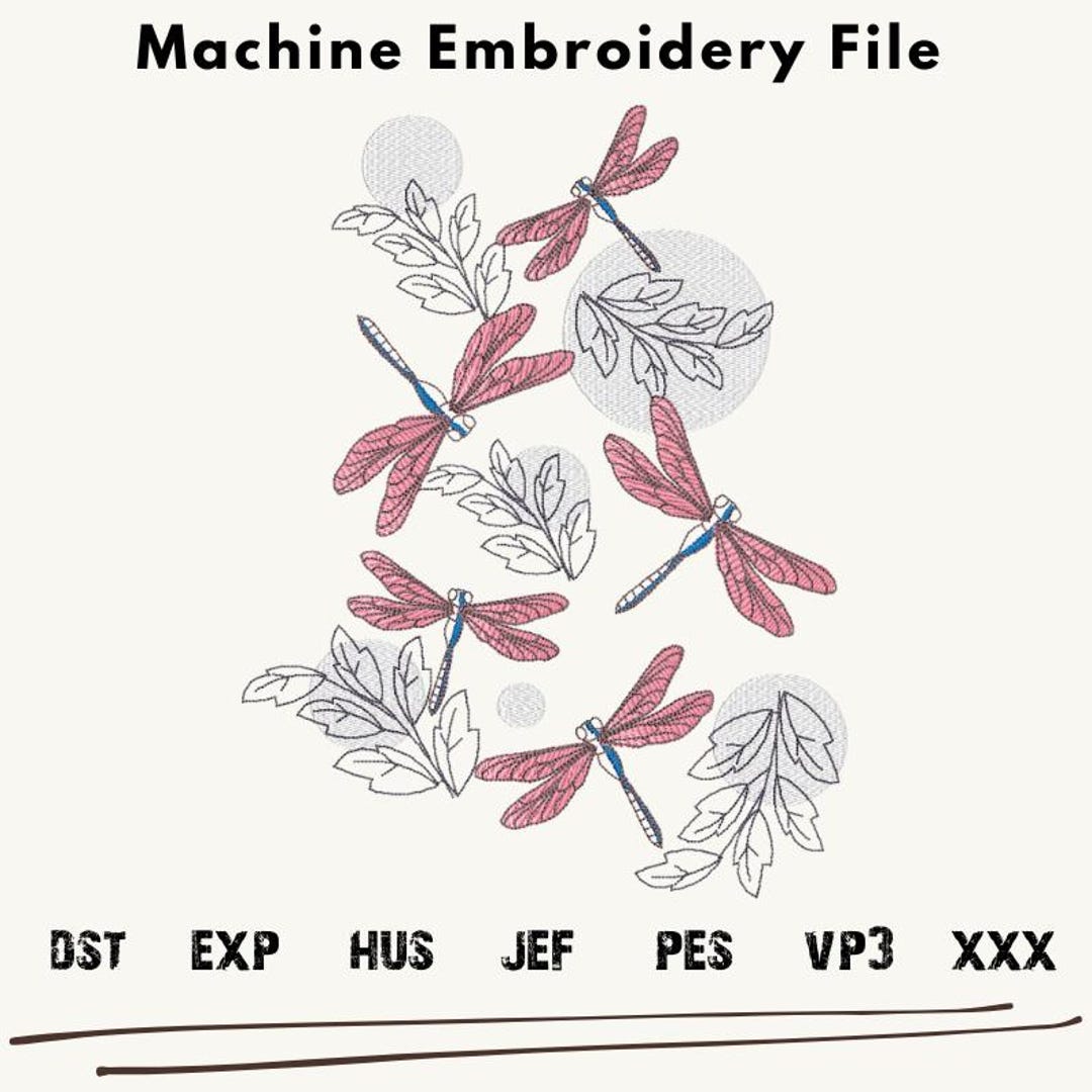 Dragonfly Embroidery Design, Dragonfly Embroidery Files, Dragonfly ...