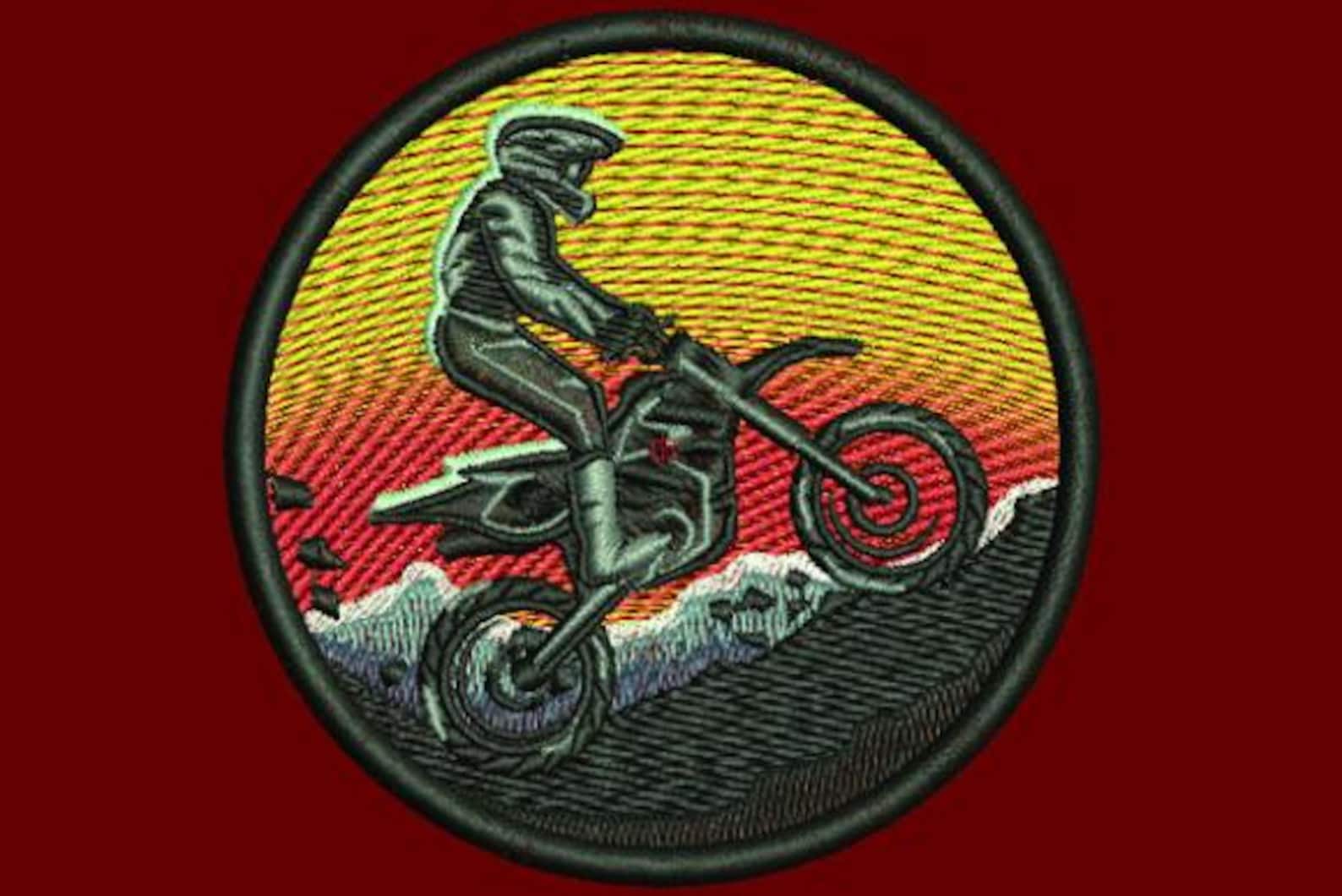 Motocross Machine Embroidery Design (digital Download) - Etsy