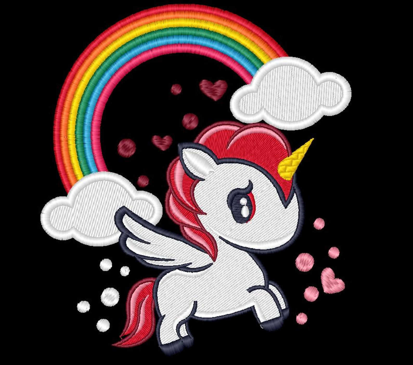 Rainbow Unicorn Embroidery Design, Unicorn Rainbow Embroidery Files ...