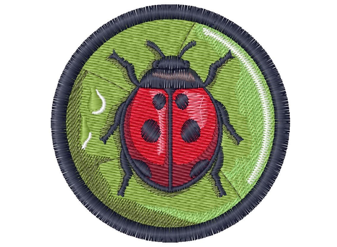 Ladybug Embroidery Design, Ladybug Bug Embroidery File, Ladybug Circle ...