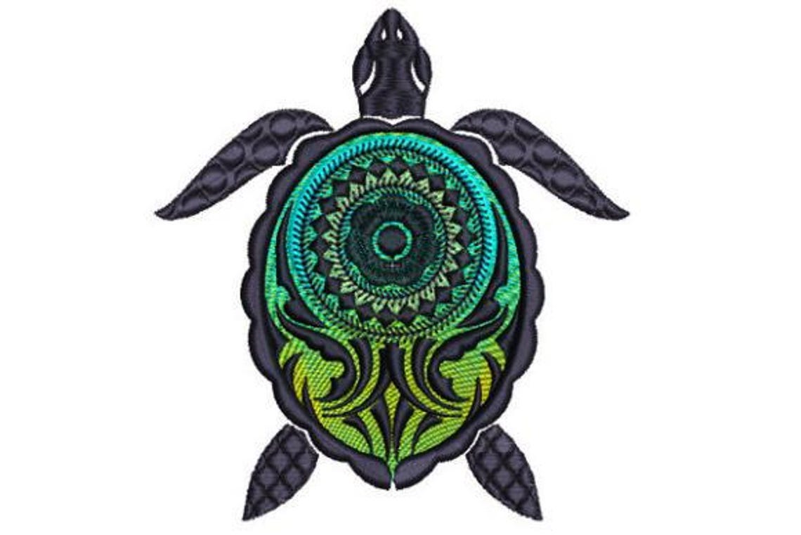 Sea Turtle Embroidery Design: Elegant Machine Embroidery File - Etsy