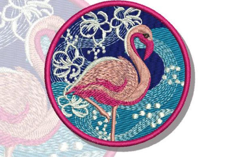 Flamingo Embroidery Design, Flamingo Embroidery Files, Flamingo Bird ...