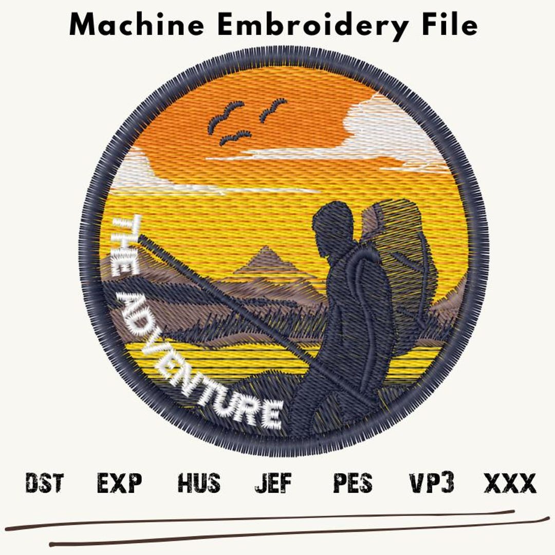 Adventure Trip Embroidery Design, Patch Adventure Embroidery Files ...
