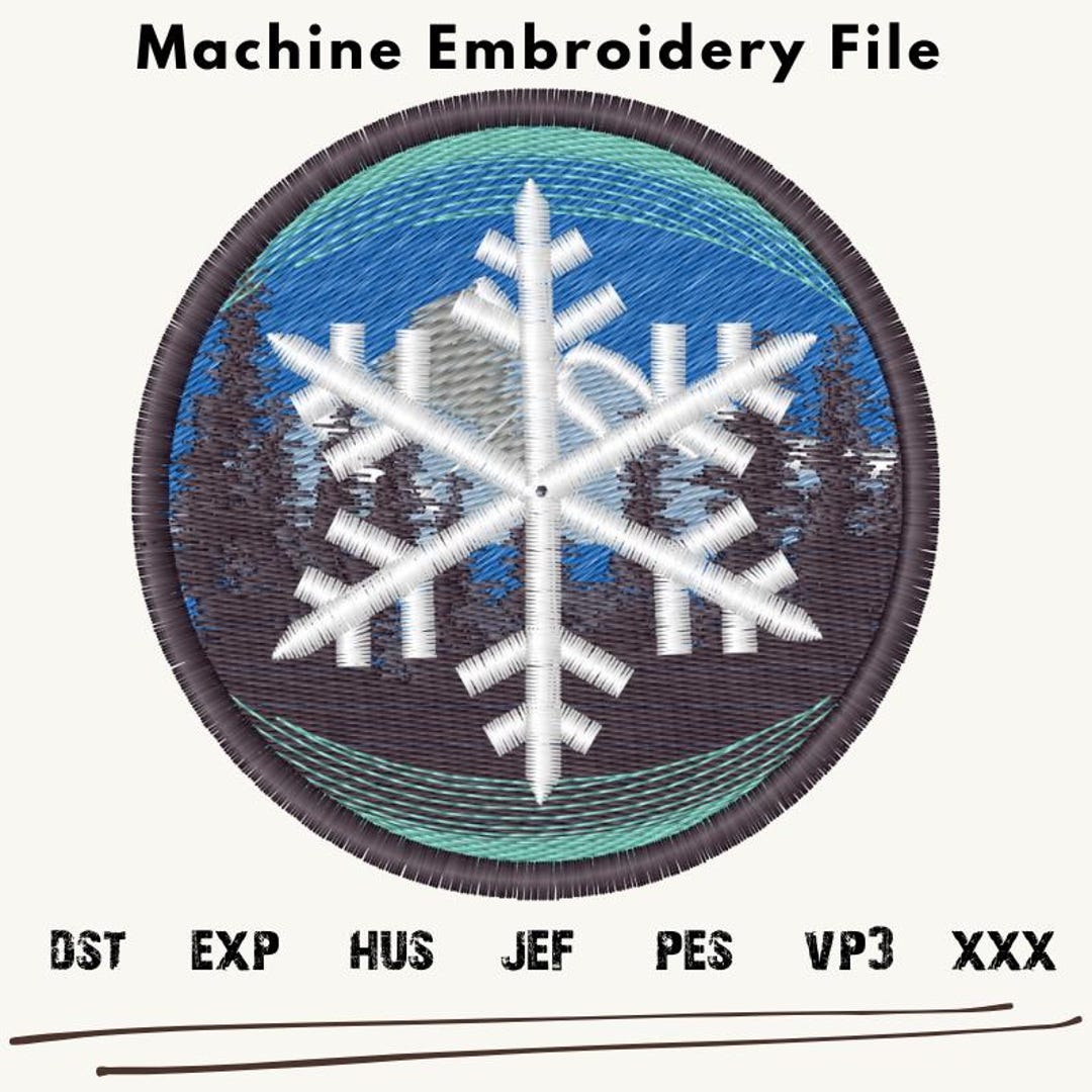 Snow Embroidery Design, Snow Patch Embroidery Files, Snowfall ...