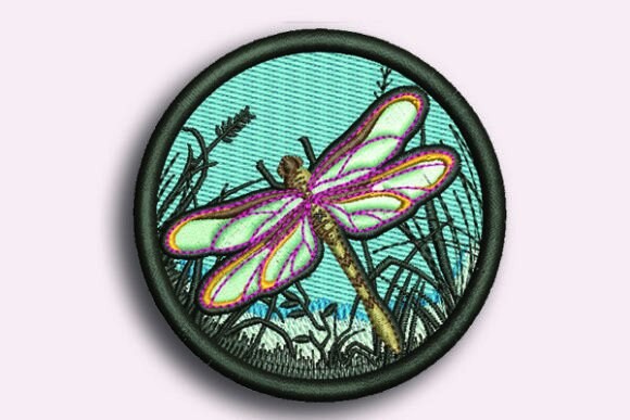 Dragonfly Circle Embroidery Design, Dragonfly Embroidery Files, Dragonfly Embroidery Patterns ...
