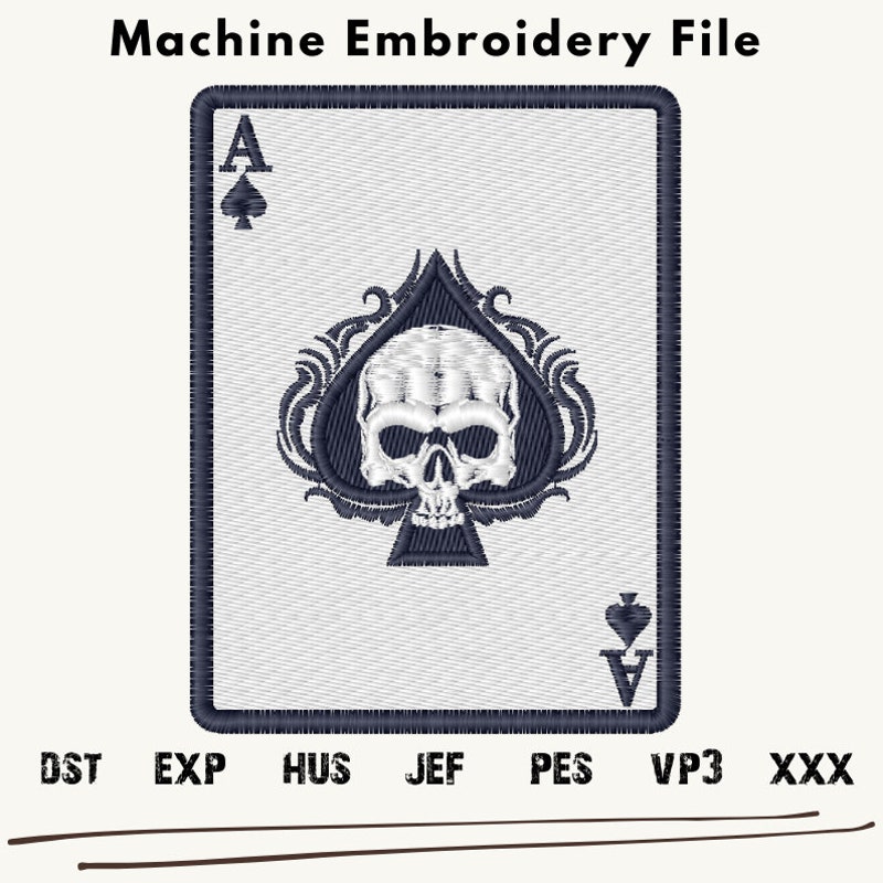 Playing Card Embroidery - Etsy