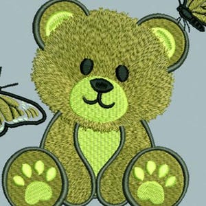 Bear Embroidery Design, Little Bear Embroidery Files, Teddy Bear ...