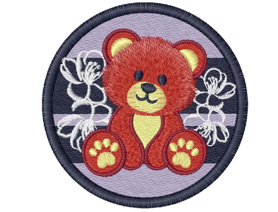 Bear Embroidery Design, Teddy Bear Embroidery Files, Bear Embroidery ...