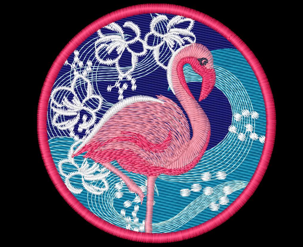 Flamingo Embroidery Design, Flamingo Embroidery Files, Flamingo Bird ...