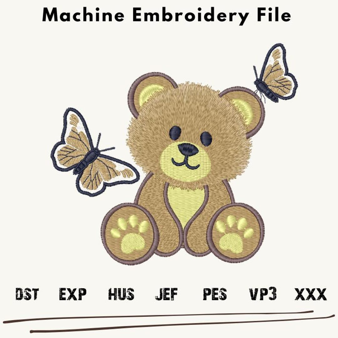 Bear Embroidery Design, Little Bear Embroidery Files, Teddy Bear ...