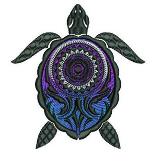 Sea Turtle Embroidery Design: Elegant Machine Embroidery File - Etsy