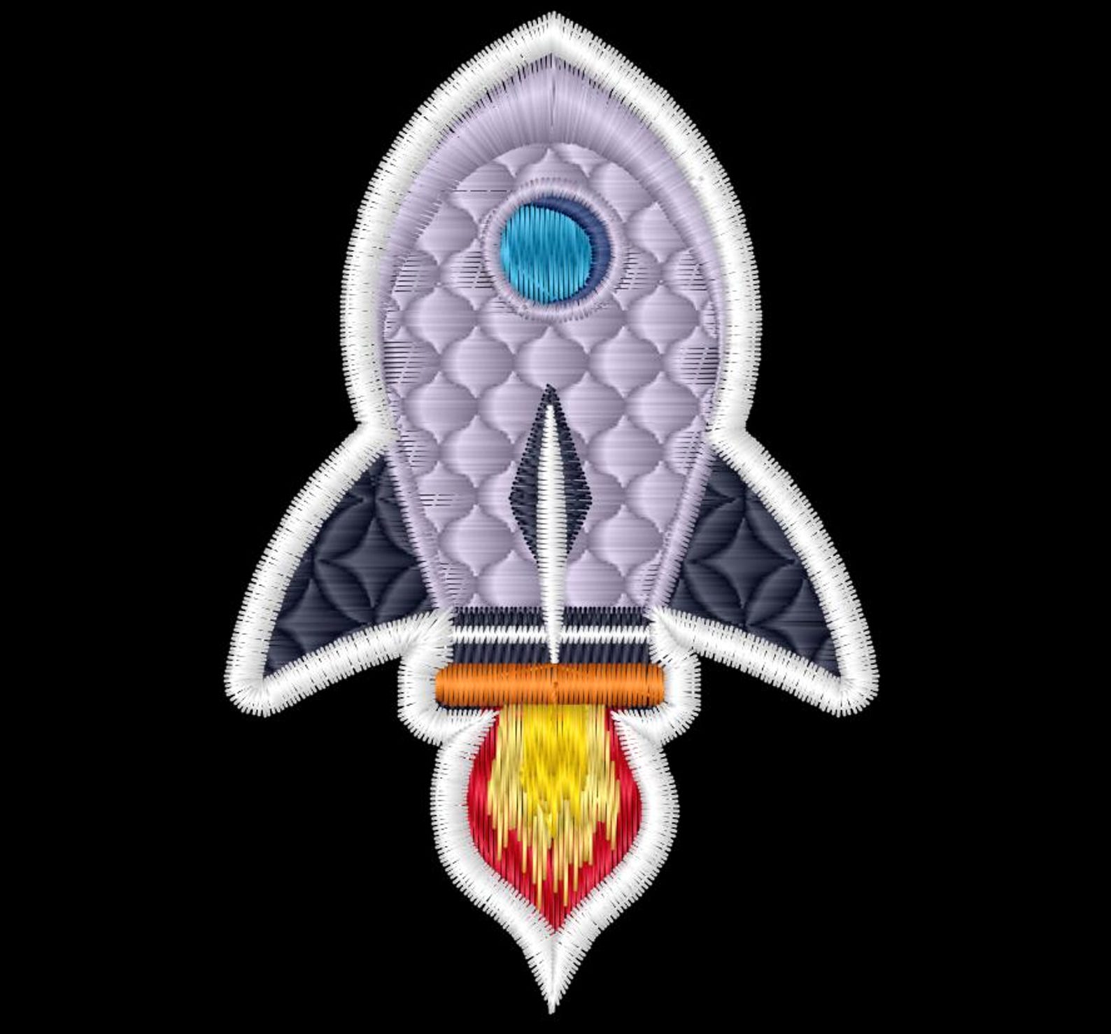 Spaceship Embroidery Design, Spaceship Embroidery File, Space Rocket ...