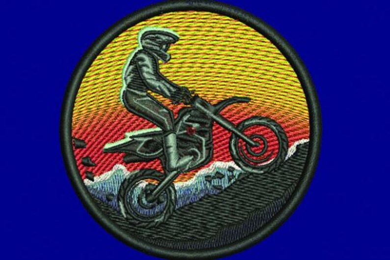 Motocross Machine Embroidery Design (digital Download) - Etsy
