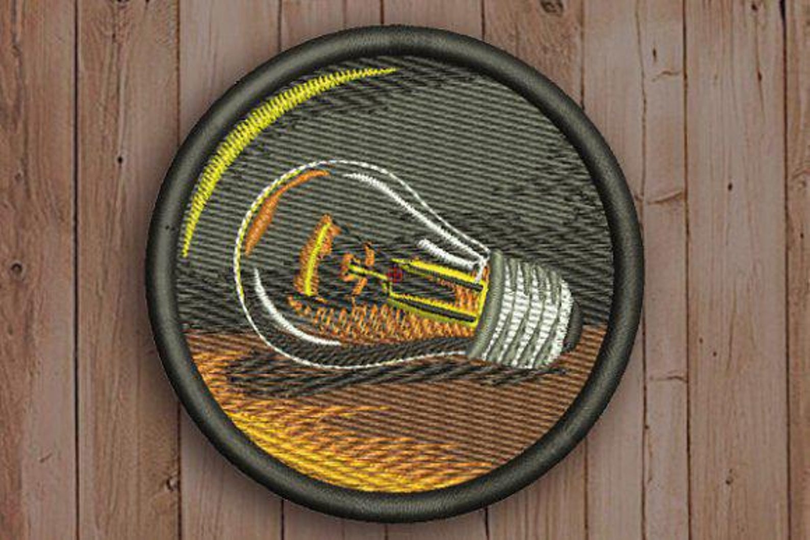 Bulb Embroidery Design: Lamp Light Machine Embroidery Pattern (digital ...