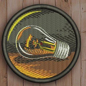Bulb Embroidery Design, Bulb Lamp Embroidery Files, Lamp Light ...