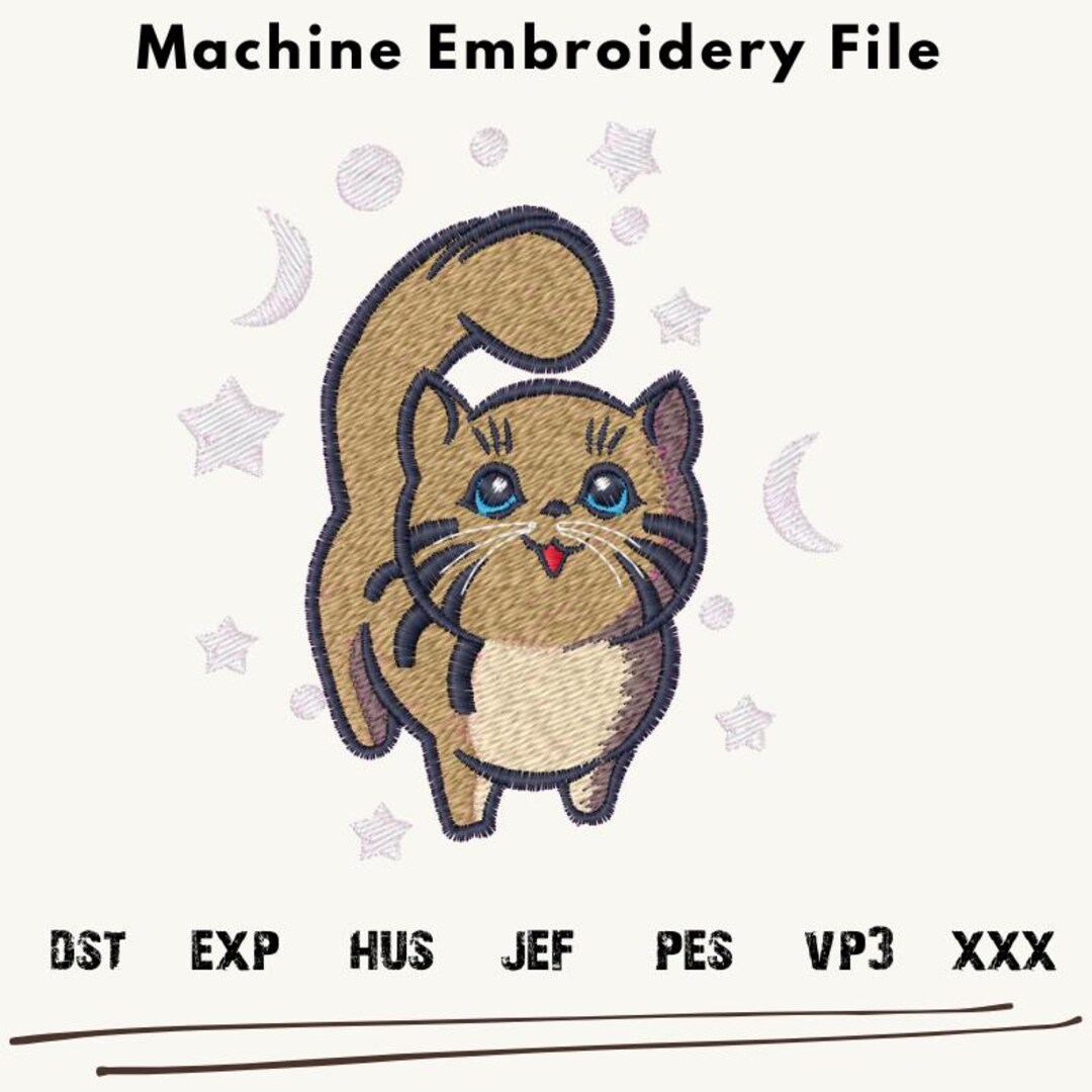 Baby Cat Cute Face Embroidery Design, Cute Cat Embroidery Files, Baby ...