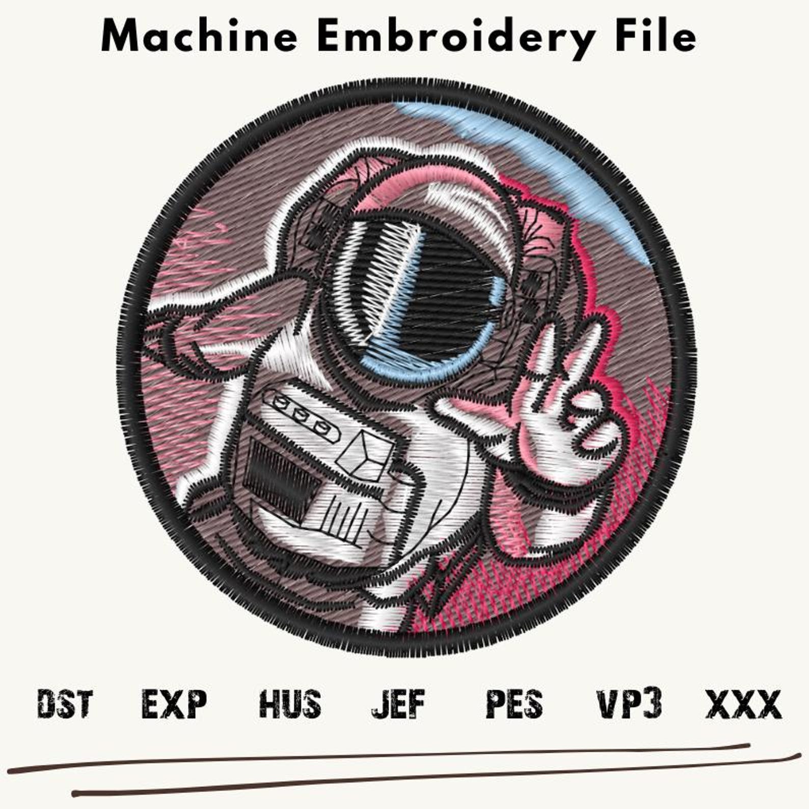 Astronaut Machine Embroidery Design Astronaut NASA Embroidery Files ...