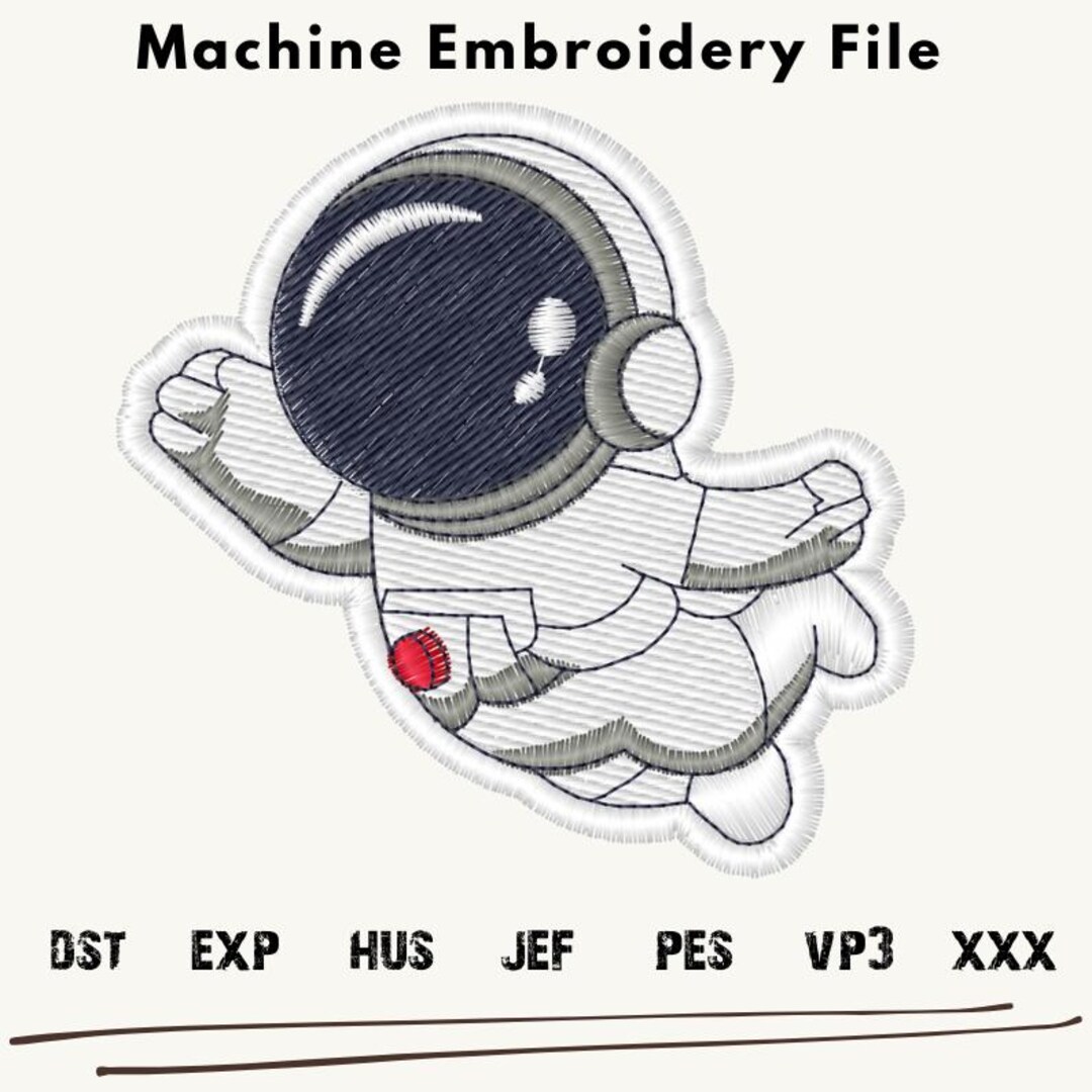 Astronaut Machine Embroidery Design - Astronaut NASA Embroidery Files ...